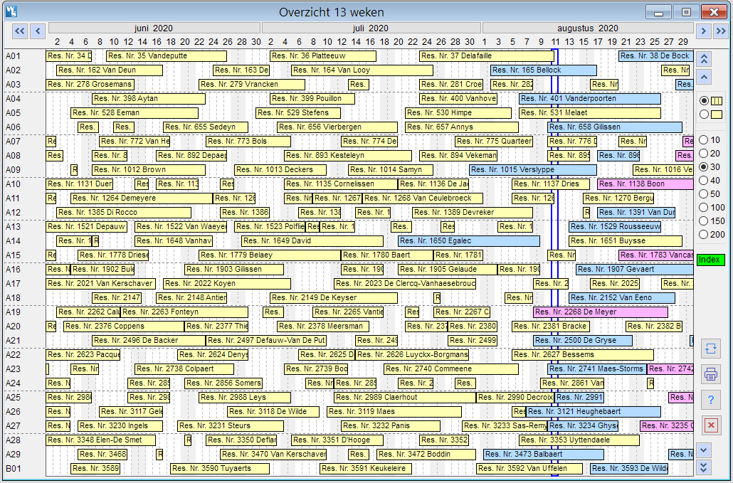 Reservering - Screenshots